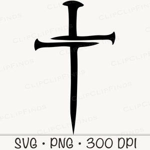 Nail Cross SVG Vector PNG Instant Digital Download - Etsy UK