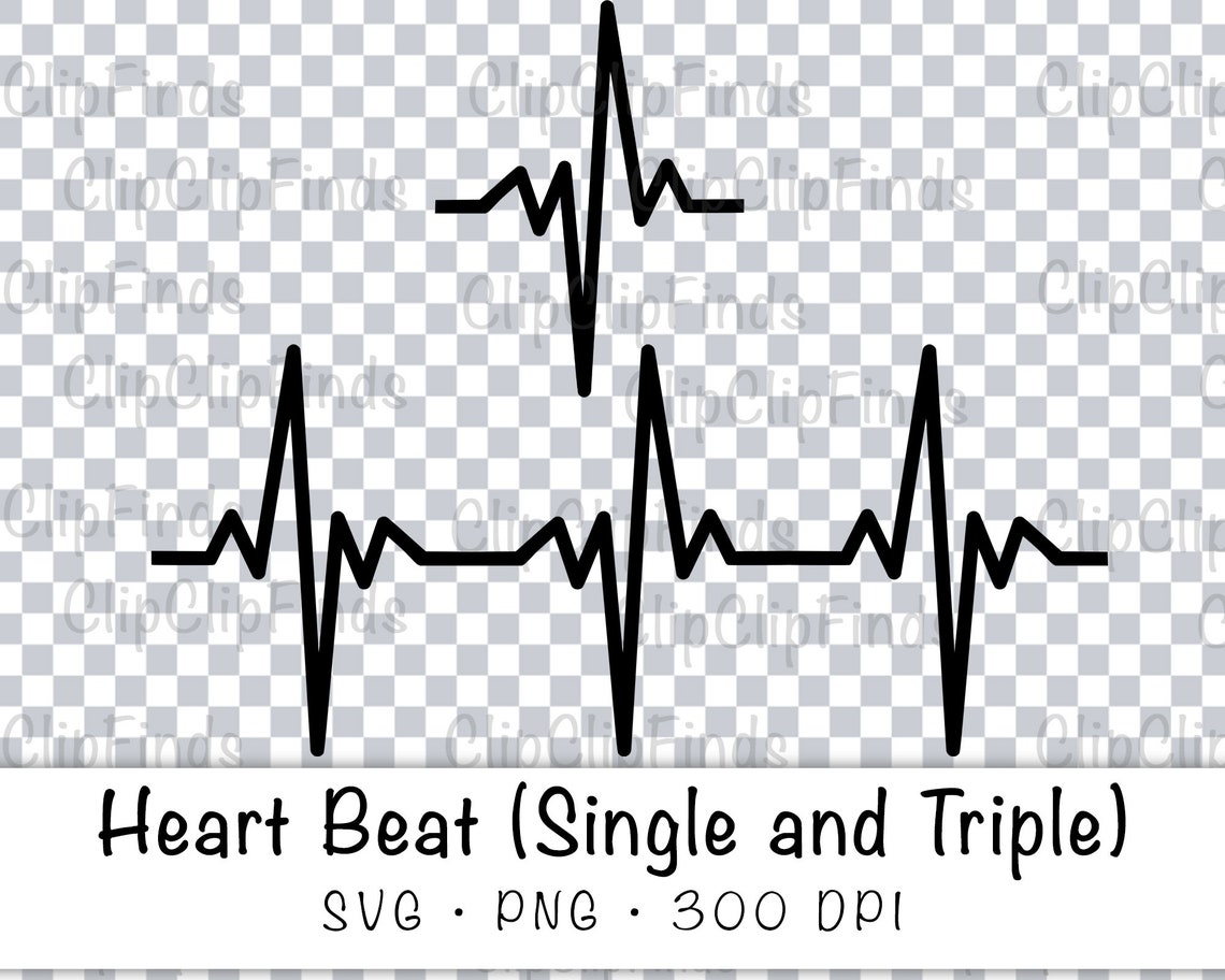 Heart Beat SVG Vector File and PNG Transparent Background Clip - Etsy