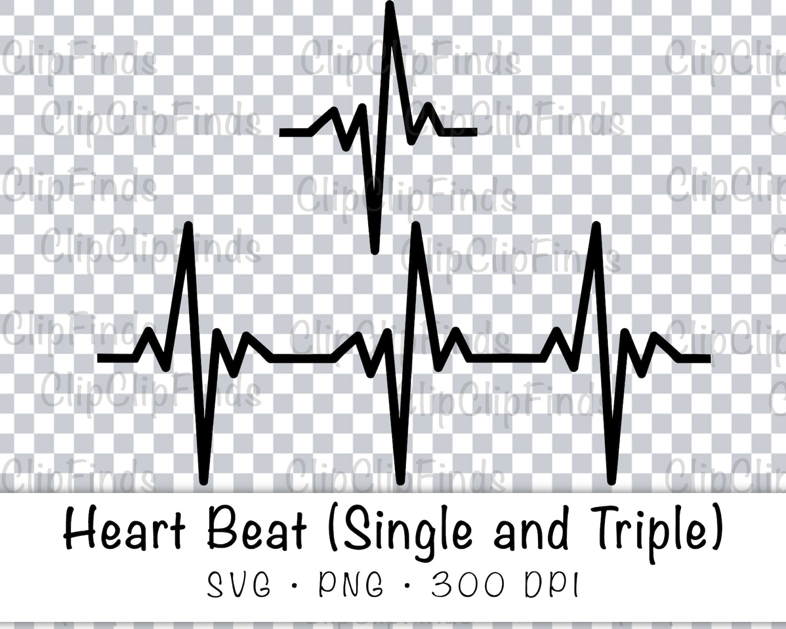 Heart Beat SVG Vector File and PNG Transparent Background Clip - Etsy
