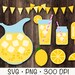 Lemonade Clip Art, Lemonade Bundle Pack, Lemon, SVG, PNG, Clip Art ...