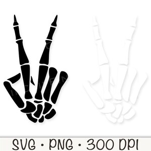Skeleton Peace Fingers SVG, Skeleton Peace Hand SVG, Peace Sign PNG ...