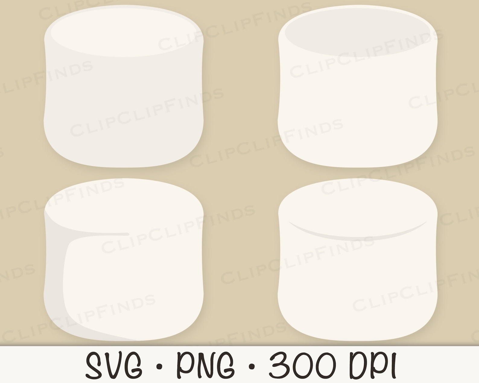 Marshmallow SVG, PNG, Clipart, Instant Digital Download - Etsy
