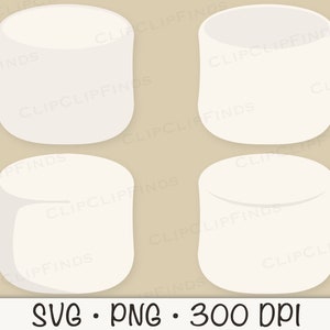 Marshmallow SVG, PNG, Clipart, Instant Digital Download - Etsy