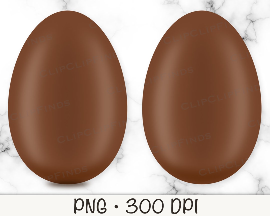 Chocolate Easter Egg Clipart, Easter Egg PNG, Instant Digital Download ...