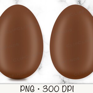 Chocolate Easter Egg Clipart, Easter Egg PNG, Instant Digital Download ...