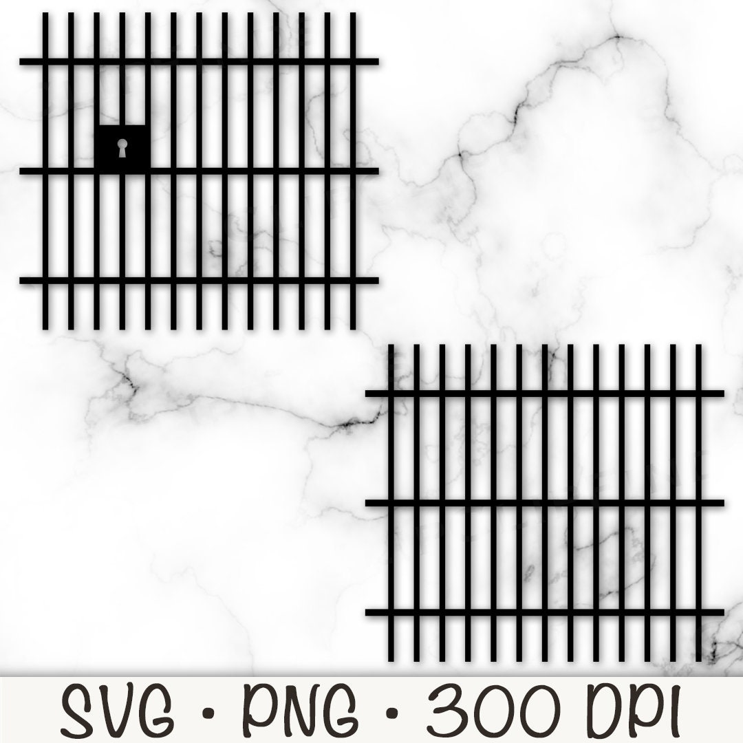 Prison Bars SVG, Prison Cage PNG, Behind Bars, Iron Fence, Jail Cell ...