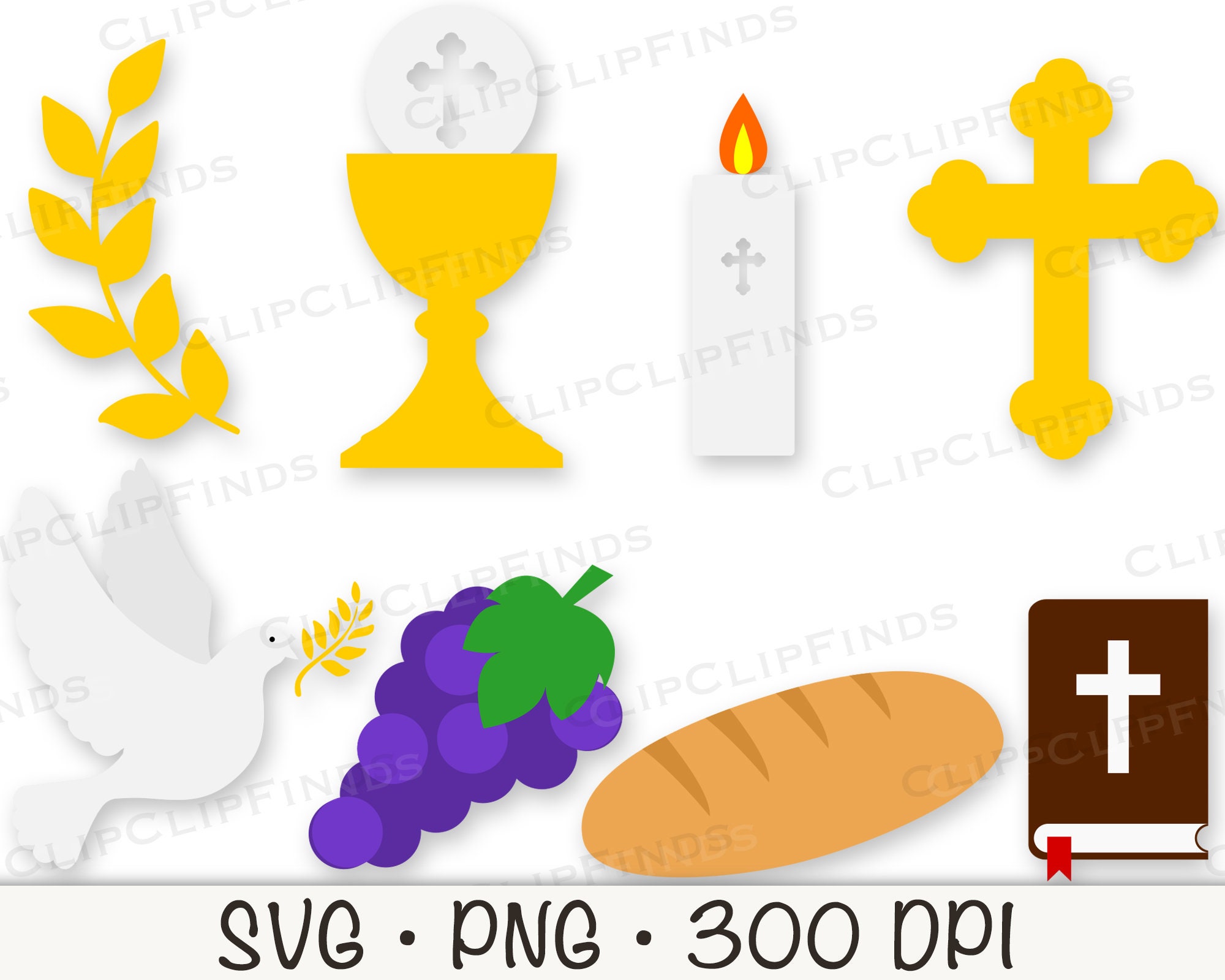 First Communion Bundle SVG PNG Instant Digital Download - Etsy Australia