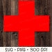 Red Cross SVG Vector Cut File and PNG Transparent Background ...