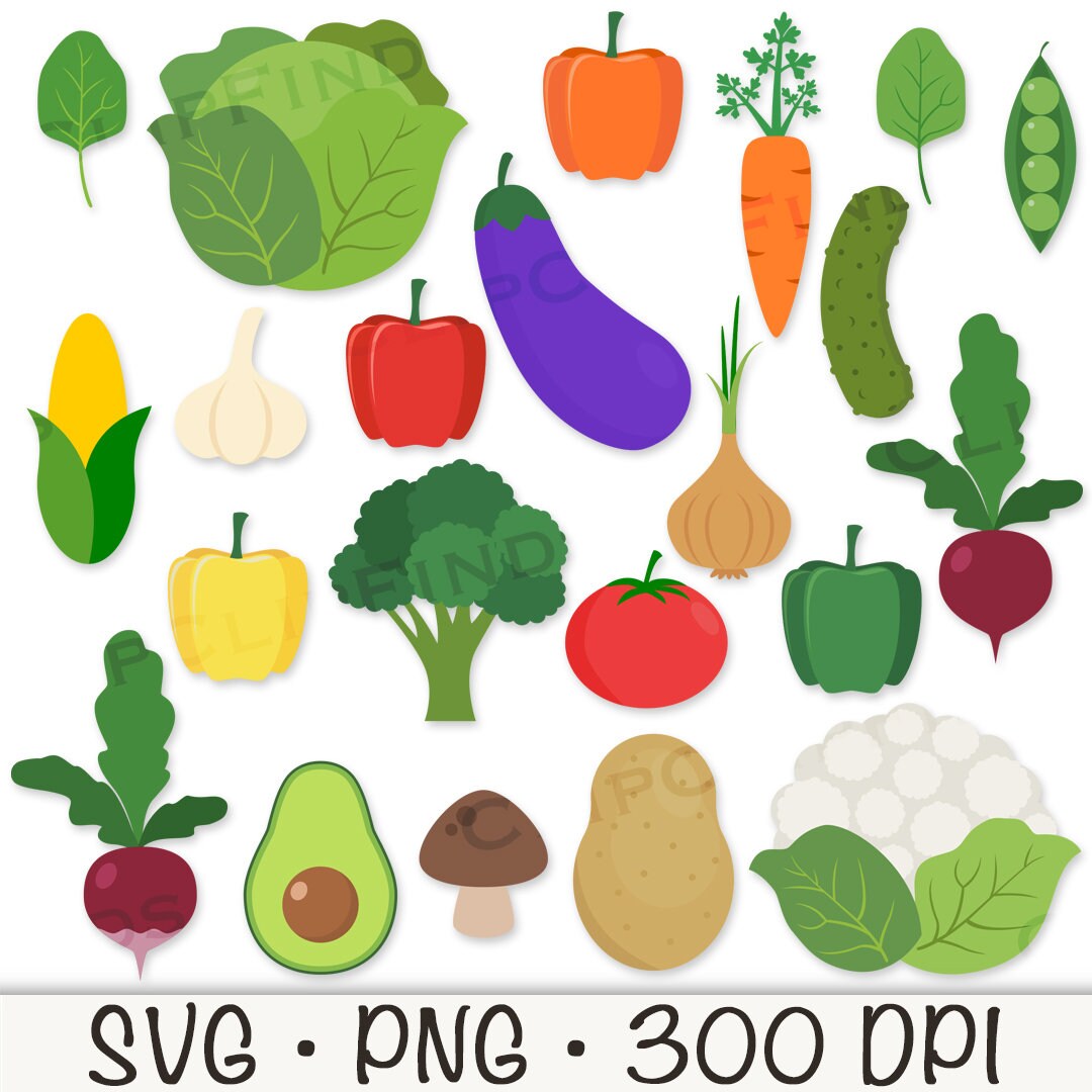 Vegetables Clipart, Vegetables SVG, Vegetables PNG, Produce, Farm ...