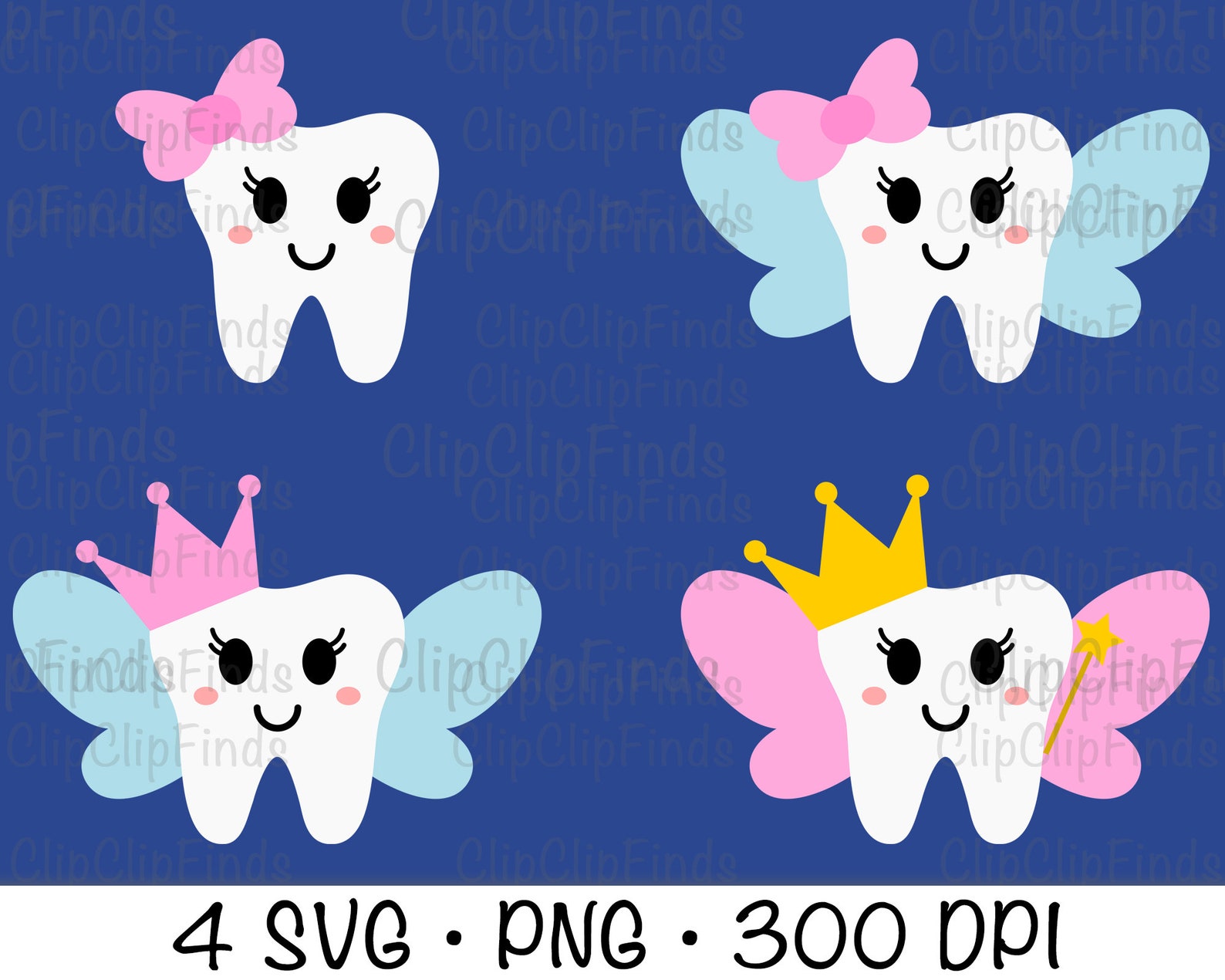 Tooth Fairy Bag SVG PNG Tooth Fairy Bundle Pack Girl Tooth - Etsy