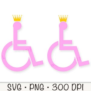 Handicap Sign SVG, Handicap Princess PNG, Pink Handicap Symbol ...