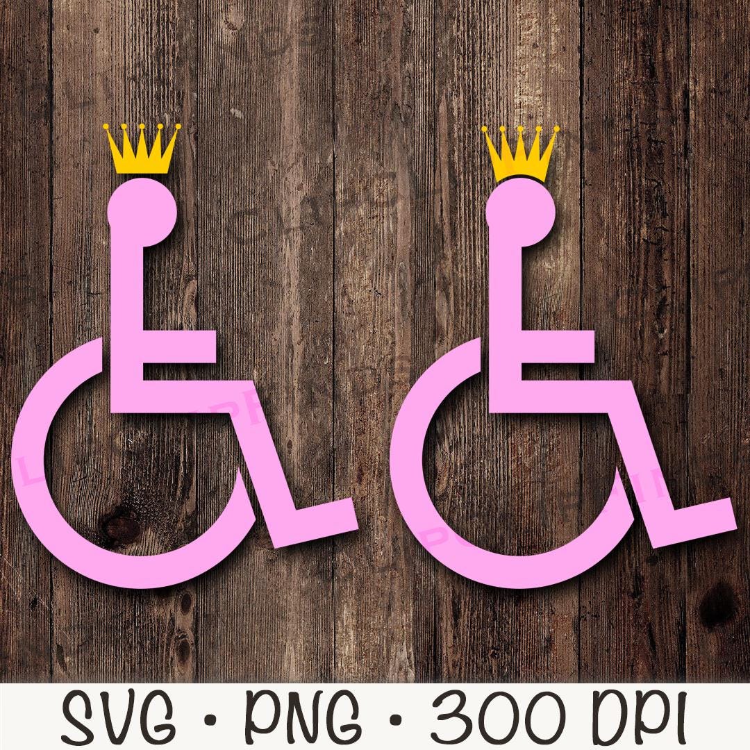 Handicap Sign SVG, Handicap Princess PNG, Pink Handicap Symbol ...
