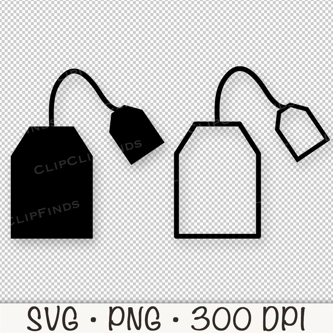Tea Bags SVG, Tea Bag PNG, Tea Bag Silhouette Shape, Tea Bag Outline ...