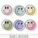 Groovy Smiley Face Bundle: Hippie SVG PNG Clipart (digital Download) - Etsy