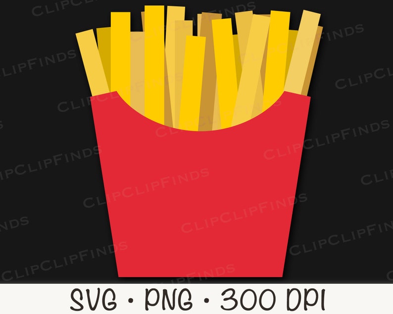 Papas fritas SVG Archivo de corte vectorial Papas fritas - Etsy México