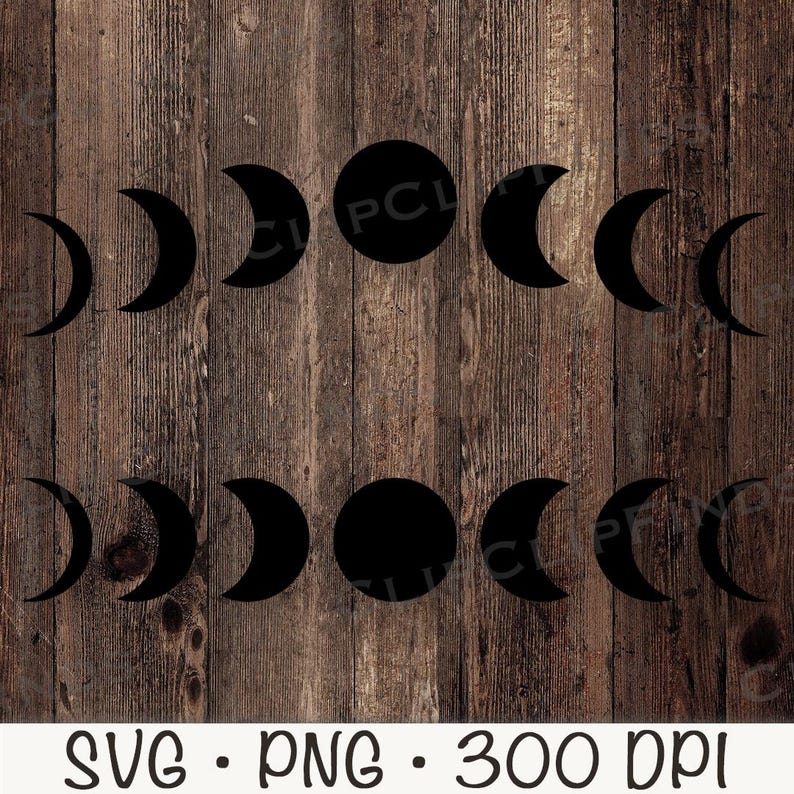 Moon Phases Clip Art: Celestial SVG, PNG (digital Download) - Etsy