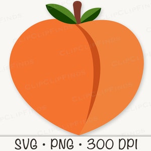 Peach SVG, Vector Cut File, Peach PNG, Peach Clipart, Transparent ...