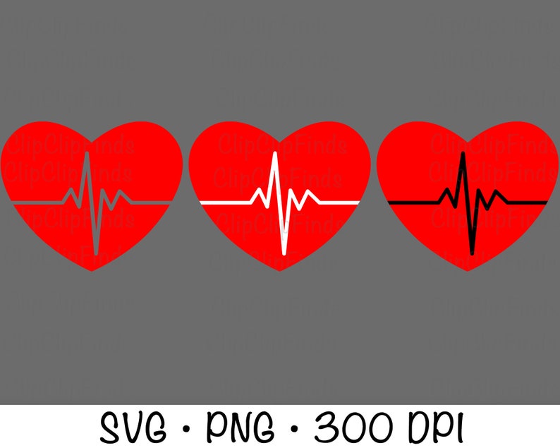 Heart Beat SVG Vector File Heartbeat PNG Transparent - Etsy