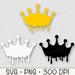 Dripping Crown SVG Vector Cut File and PNG Transparent Background Clip ...