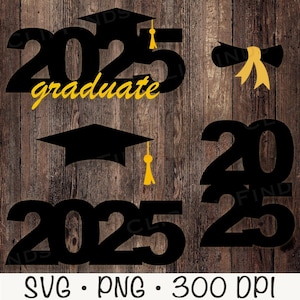 2025 Graduation Cap, Tassel, Certificate Bundle, Cake Topper ...