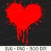 Bleeding Heart Splatter SVG Vector File and PNG Transparent Background ...