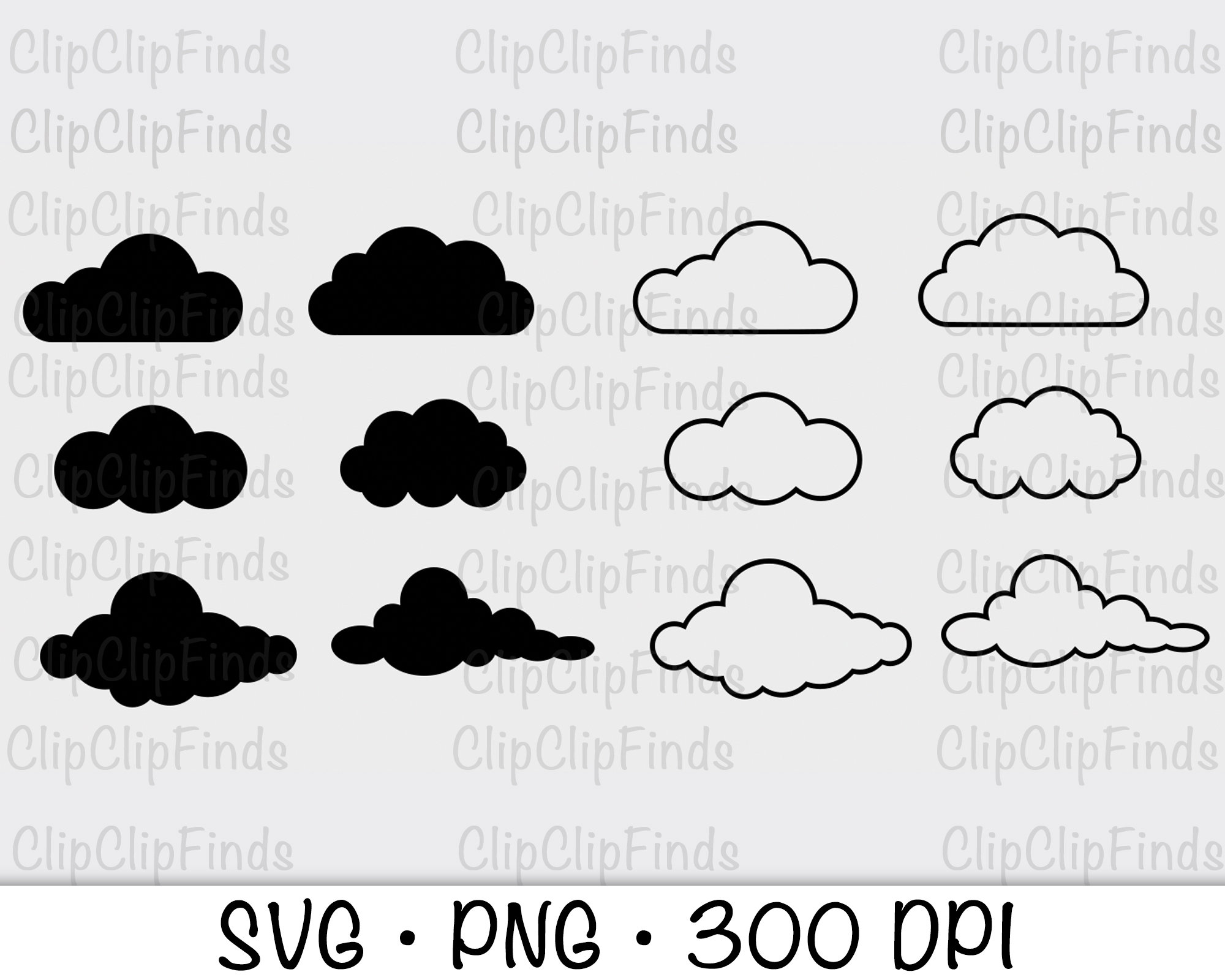 Cloud Outline Clipart