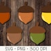 Acorn, Acorn Clip Art, Fall, Acorn Bundle, Assorted Colors, SVG, PNG ...