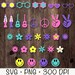 Retro Groovy Clipart, Hippie SVG, Hippie PNG, Flower Power, Happy Face ...