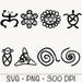 Taino Icon Symbols SVG, Puerto Rico, Taino Silhouette, Coqui, Boricua ...