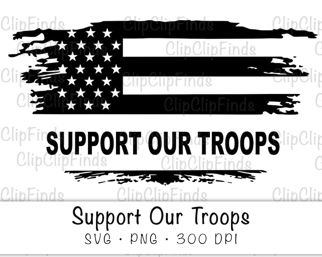 Support Our Troops SVG Vector File and PNG Transparent Background Clip ...