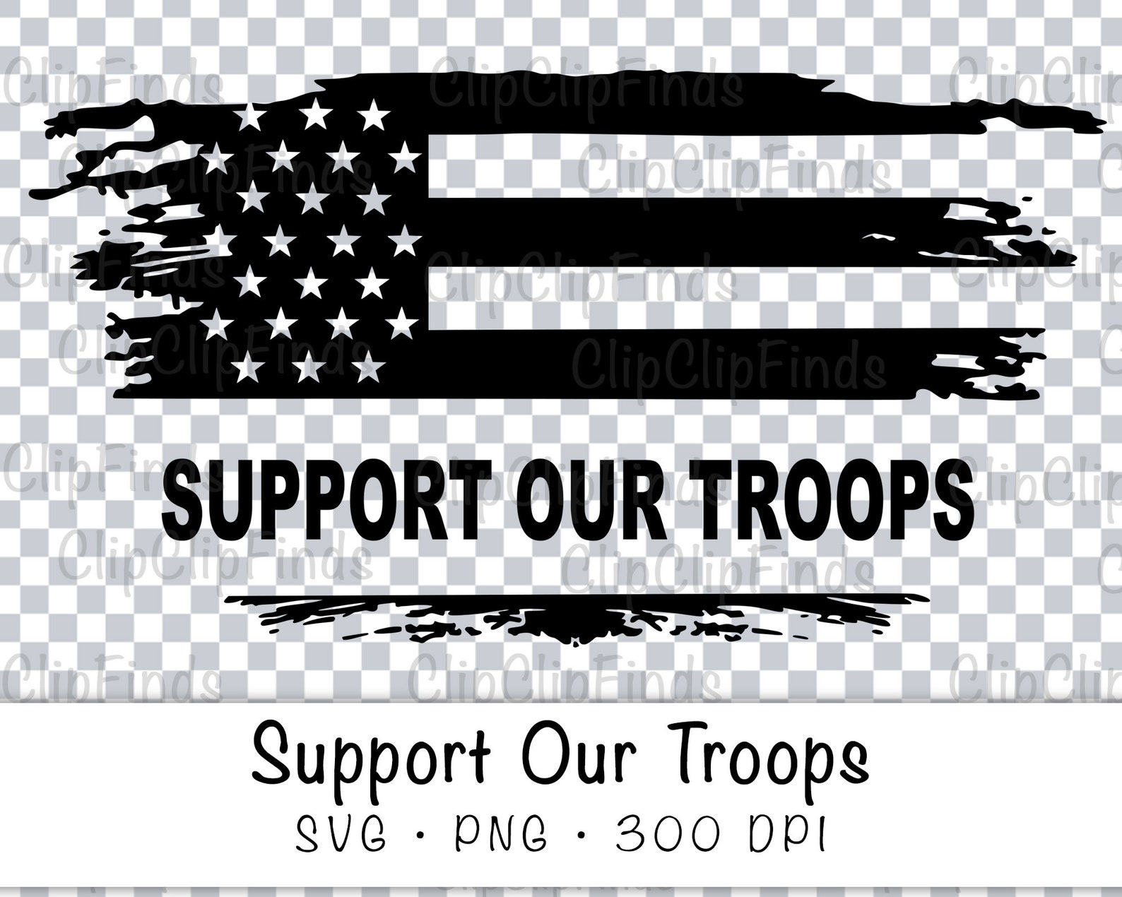 Support Our Troops SVG Vector File and PNG Transparent Background Clip ...