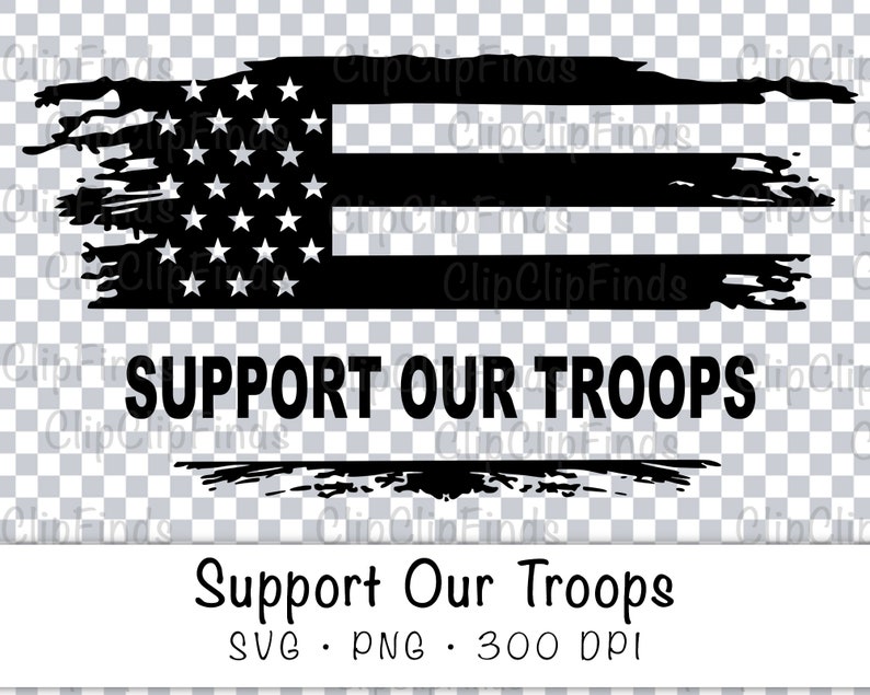 Support Our Troops SVG Vector File and PNG Transparent Background Clip ...