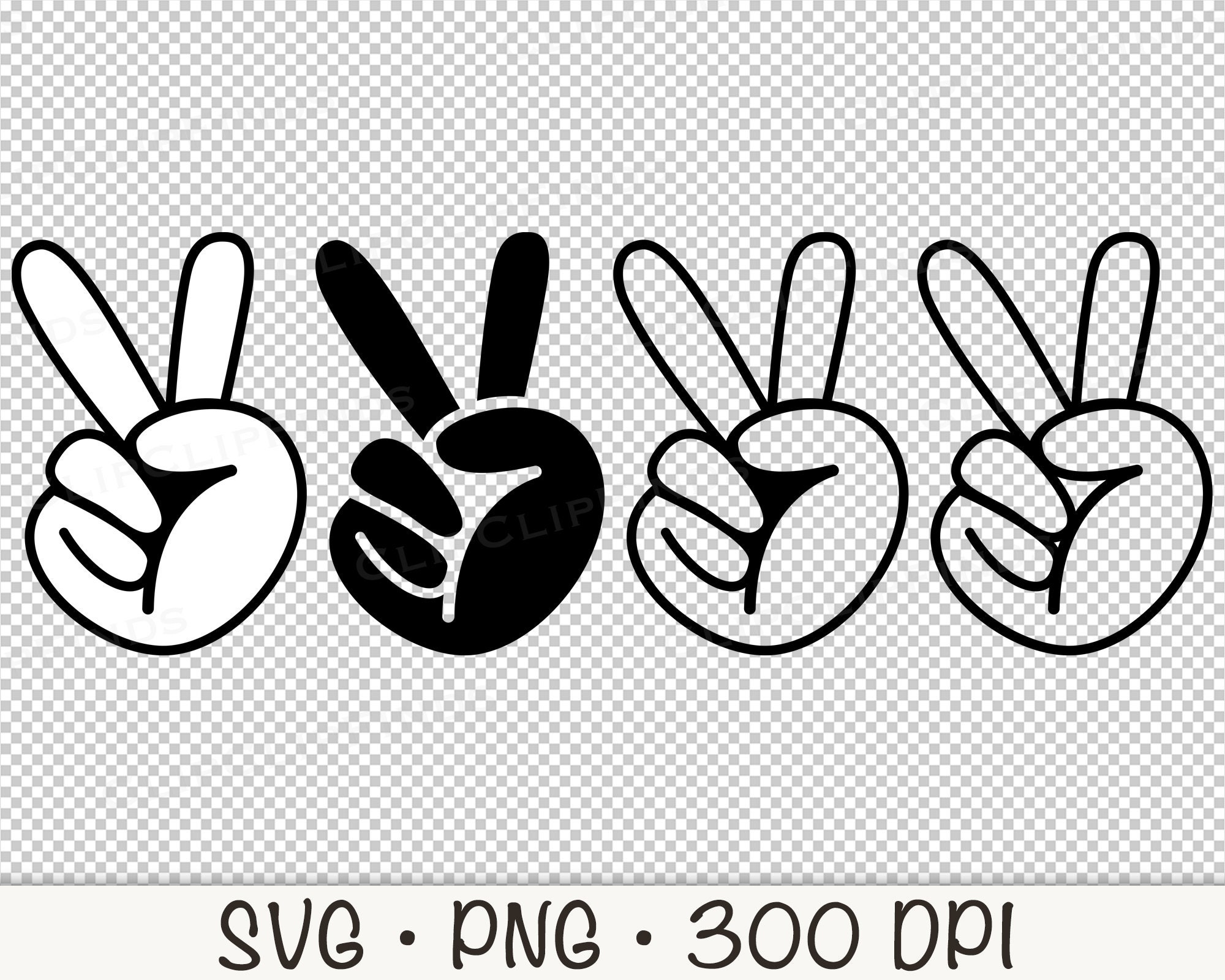 Peace Zeichen Peace Hand Finger SVG Vektor Plotterdatei und - Etsy.de