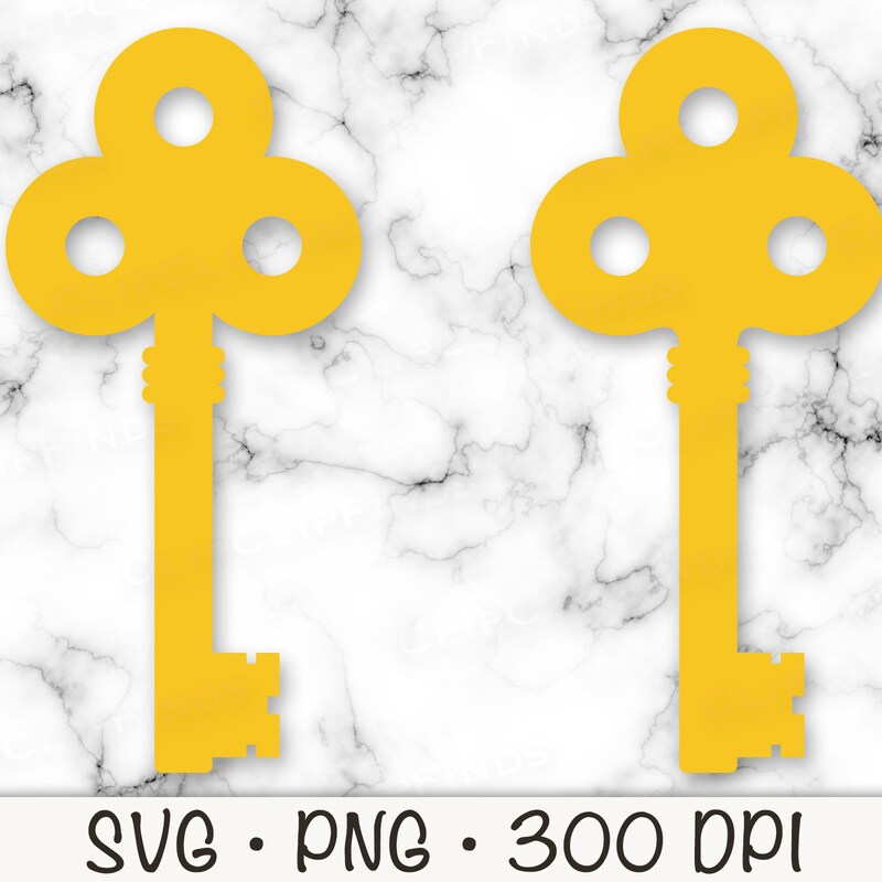 Skeleton Key Clipart - Etsy