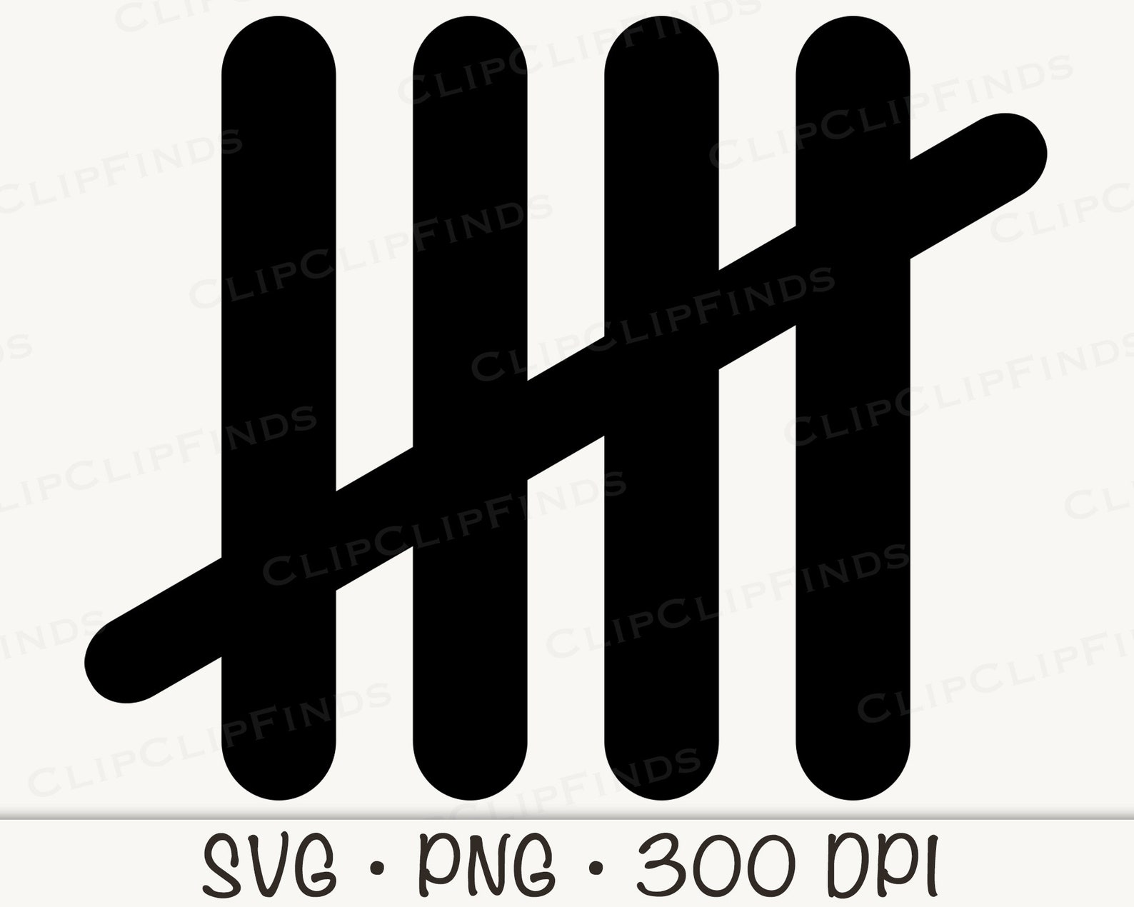 Tally Mark Counting System Tally Count SVG PNG Clip Art - Etsy