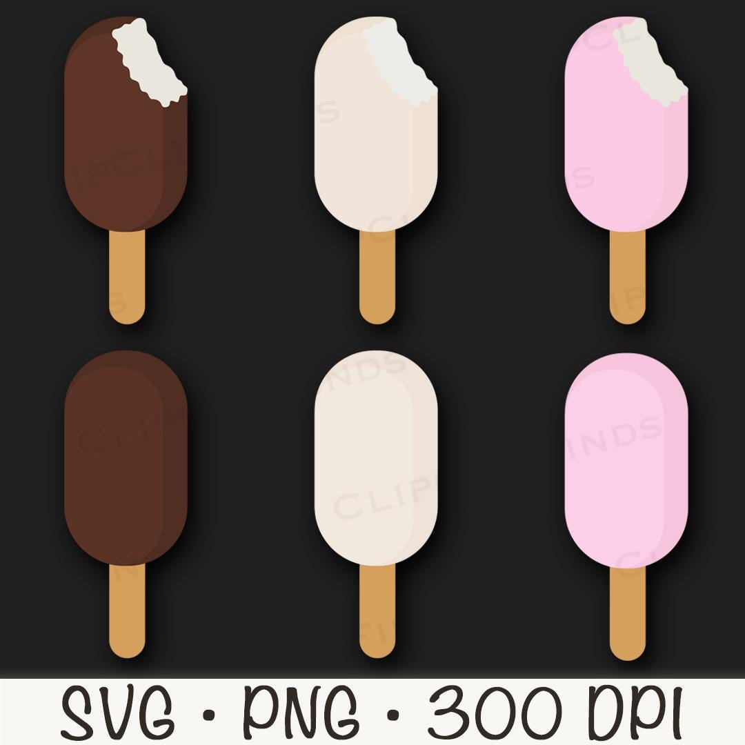 Ice Cream Bar Clipart, Ice Cream Bar PNG, Ice Cream Bar SVG, Chocolate ...
