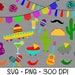 Mexican Clipart, Cinco De Mayo Clipart, Mexican Fiesta Bundle, SVG PNG ...