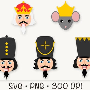 Nutcracker Faces SVG, PNG, Clipart, Instant Digital Download - Etsy