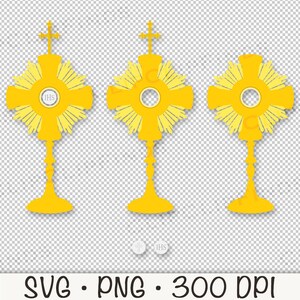 Monstrance Bundle, Eucharist, Body of Christ, SVG, PNG, Clip Art ...