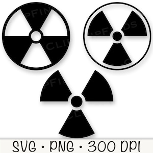 Radiation Symbol SVG, Radioactive Symbol PNG, Instant Digital Download ...