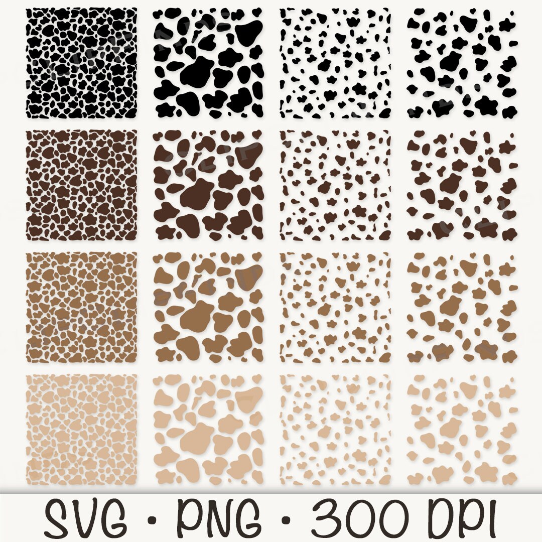 Cow Print SVG, Cow Print Pattern PNG, Cow Clipart, Farm Animal, Cow ...