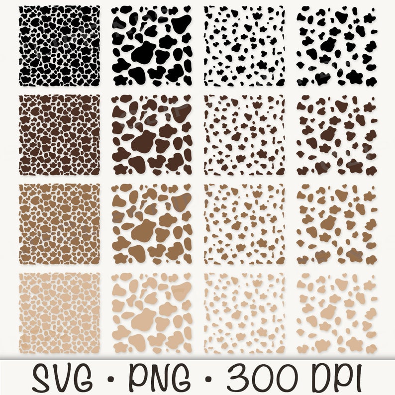 Cow Print SVG, Cow Print Pattern PNG, Cow Clipart, Farm Animal, Cow ...