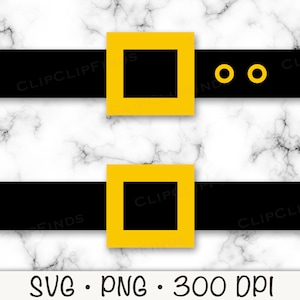 Santa Claus Belt, SVG, PNG, Santa Belt Clipart, Sublimation, Instant ...