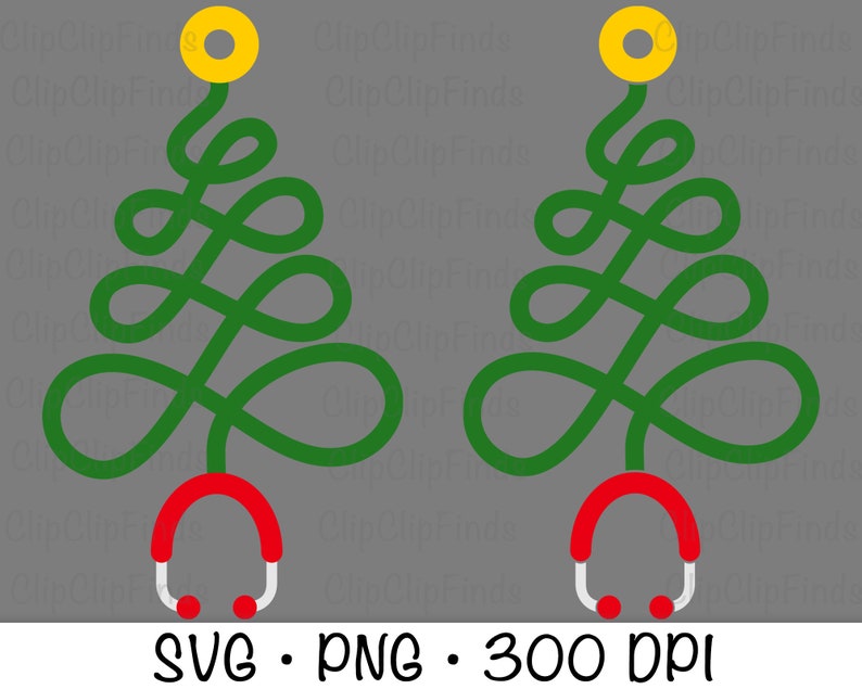 Nurse Christmas Tree Stethoscope Medical Tree SVG Vector Cut - Etsy