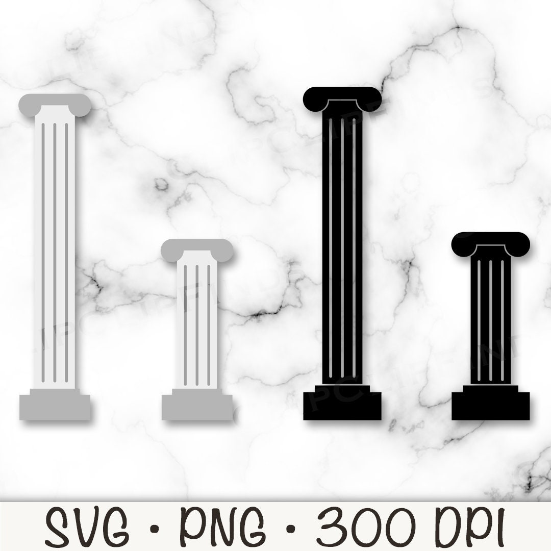 Pillar SVG, Pillar PNG, Pillar Silhouette, Column Clipart, Digital ...