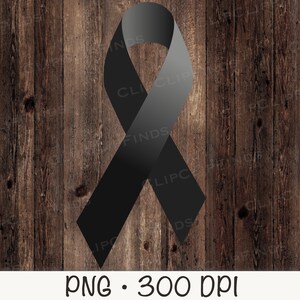 Black RIP Awareness Ribbon PNG Transparent Background Clip Art Instant ...