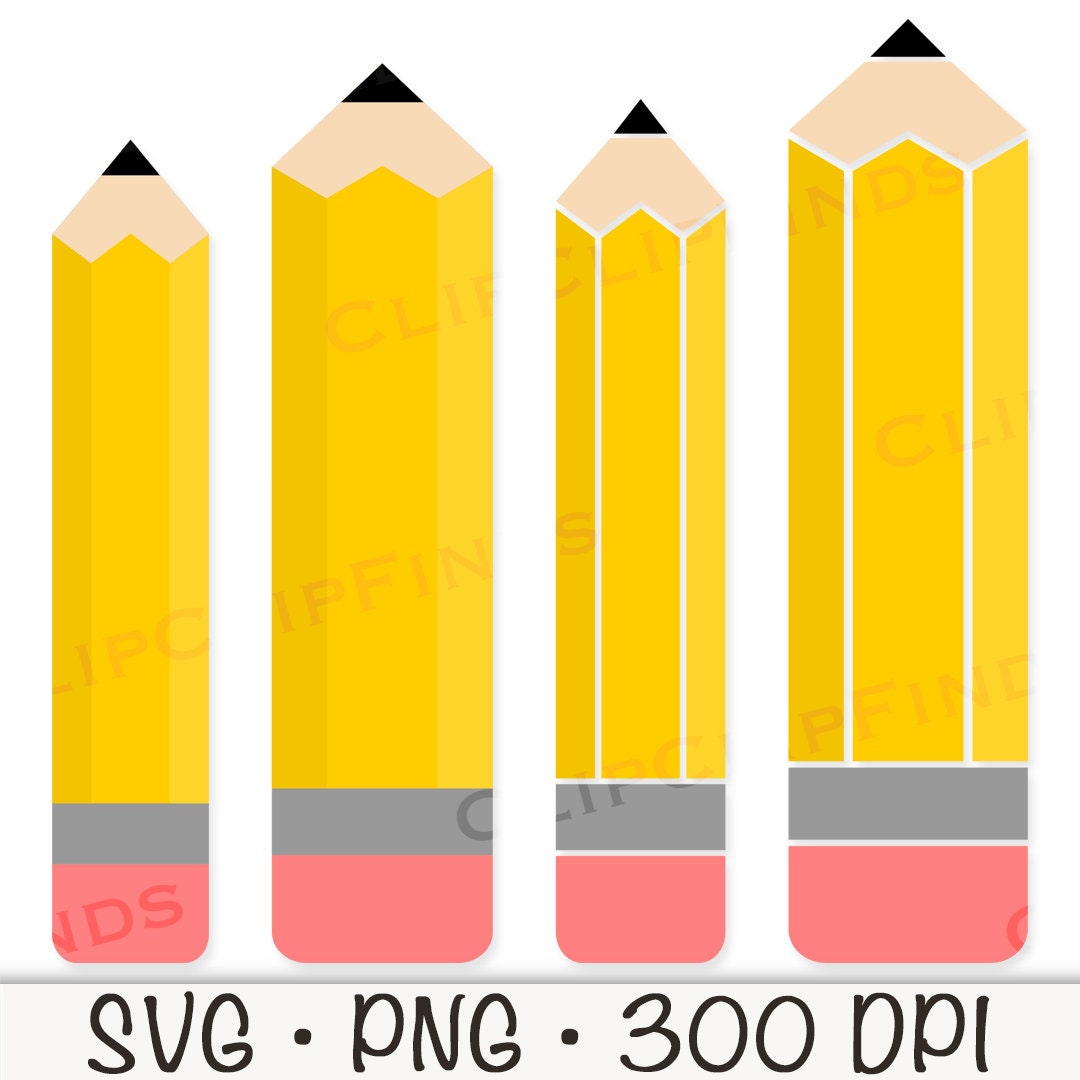 Pencil SVG, Cute Pencil PNG, Chunky Pencil, Teacher, Student, Back to ...