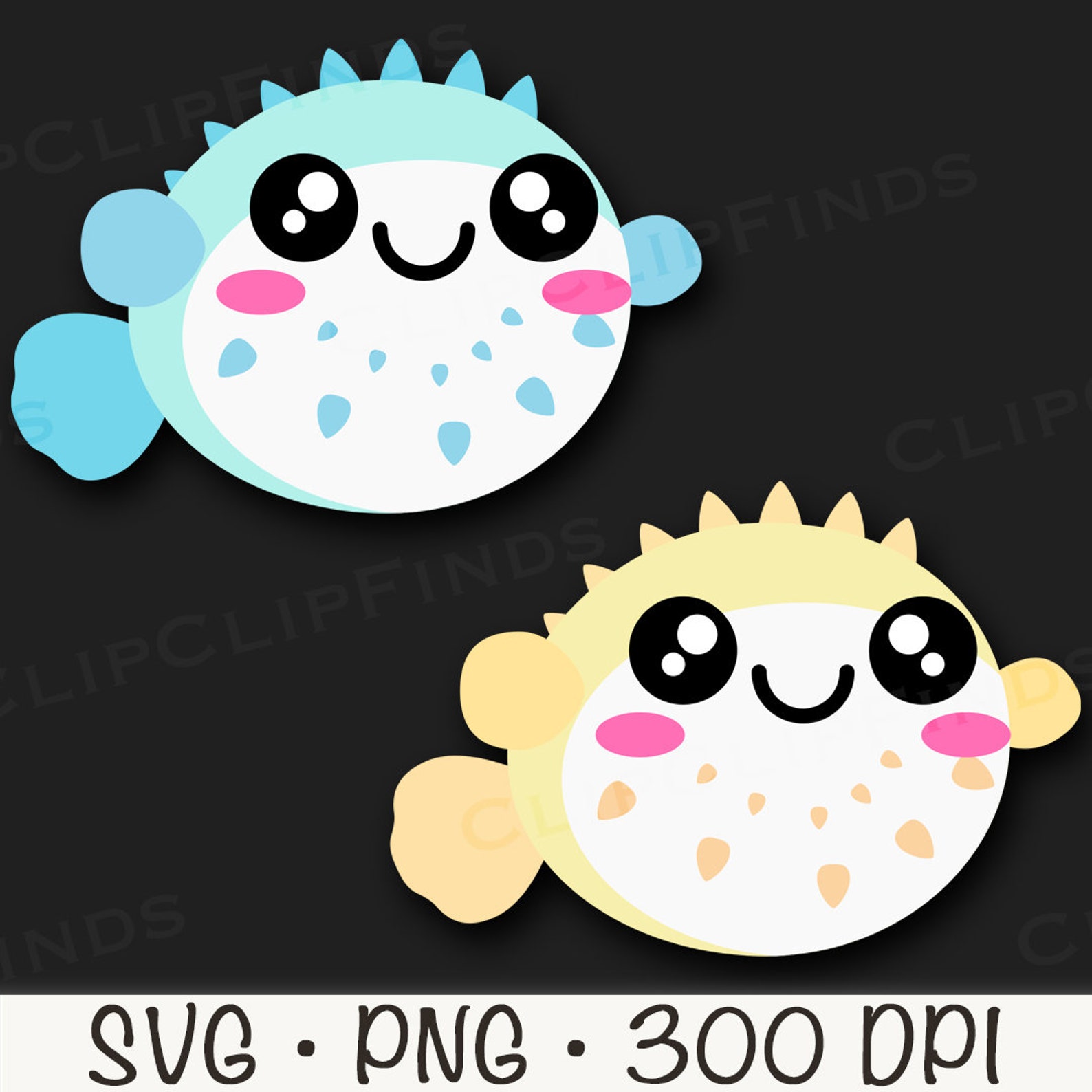 Puffer Fish SVG, Cute Puffer Fish PNG, Puffer Fish Clipart, Blow Fish ...