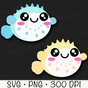 Puffer Fish SVG, Cute Puffer Fish PNG, Puffer Fish Clipart, Blow Fish ...