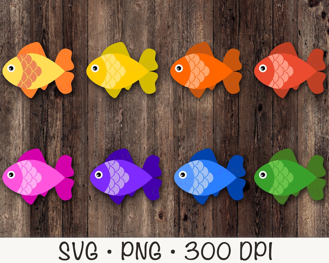 Cute Colorful Fish SVG, Fish Clipart, Fish PNG, Kid's Fish Clipart ...